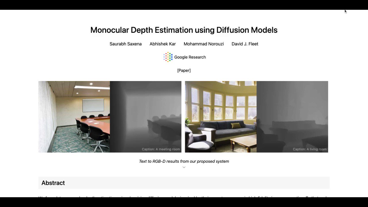 AK on Twitter: "Monocular Depth Estimation using Diffusion Models abs: https://t.co/p3O3L6huBf ...