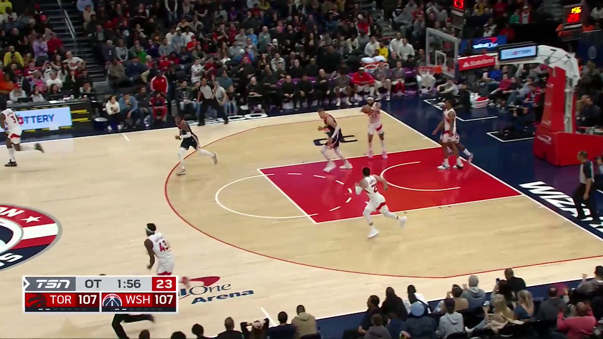 NBA on Twitter: "FVV cashes in from the corner 🎯 Raptors lead 110-107 with 1:09 left in OT ...