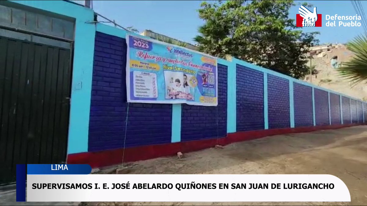 Defensoría Perú on Twitter: "#Lima Supervisamos I. E. José Abelardo Quiñones en #SJL y ...