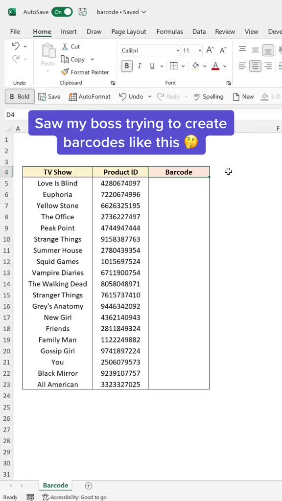 Excel Dictionary On Twitter How To Create Scannable Barcodes In 