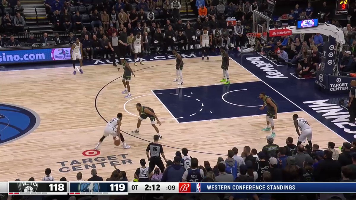 NBA on Twitter: "WHAT A SEQUENCE BY ANT EDWARDS Tie game in OT ‼️ Watch live on the NBA App 📺 ...
