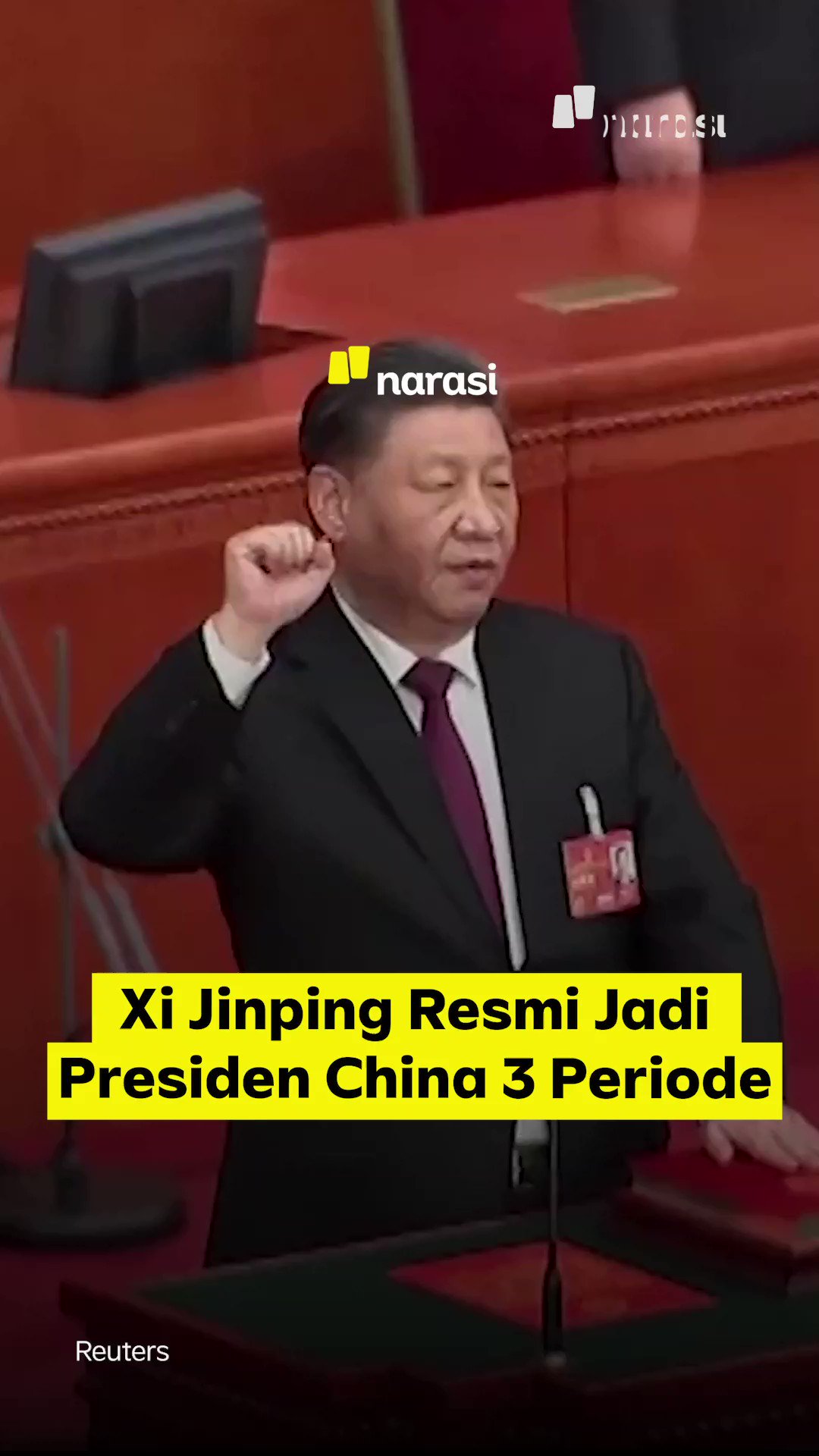 Narasi Newsroom on Twitter: "Xi Jinping resmi jadi Presiden China yang ketiga kalinya. Ini ...