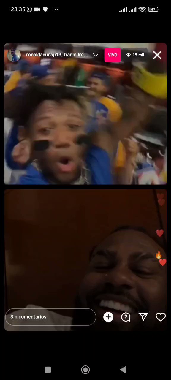 Adrián Bonilla on Twitter: "🔥🇻🇪🇩🇴 | Así “perrearon” Ronald Acuña Jr, Eugenio Suárez y Miguel ...