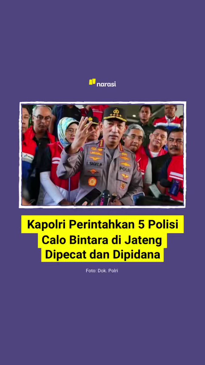 Narasi Newsroom on Twitter: "Kapolri Jenderal Listyo Sigit Prabowo memerintahkan lima personel ...
