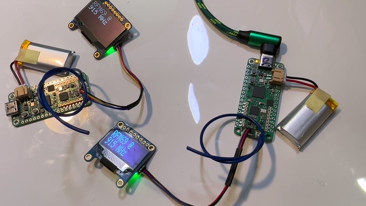 adafruit industries on Twitter: "New feather radiofruit prototypes with RP2040 bones boards ...
