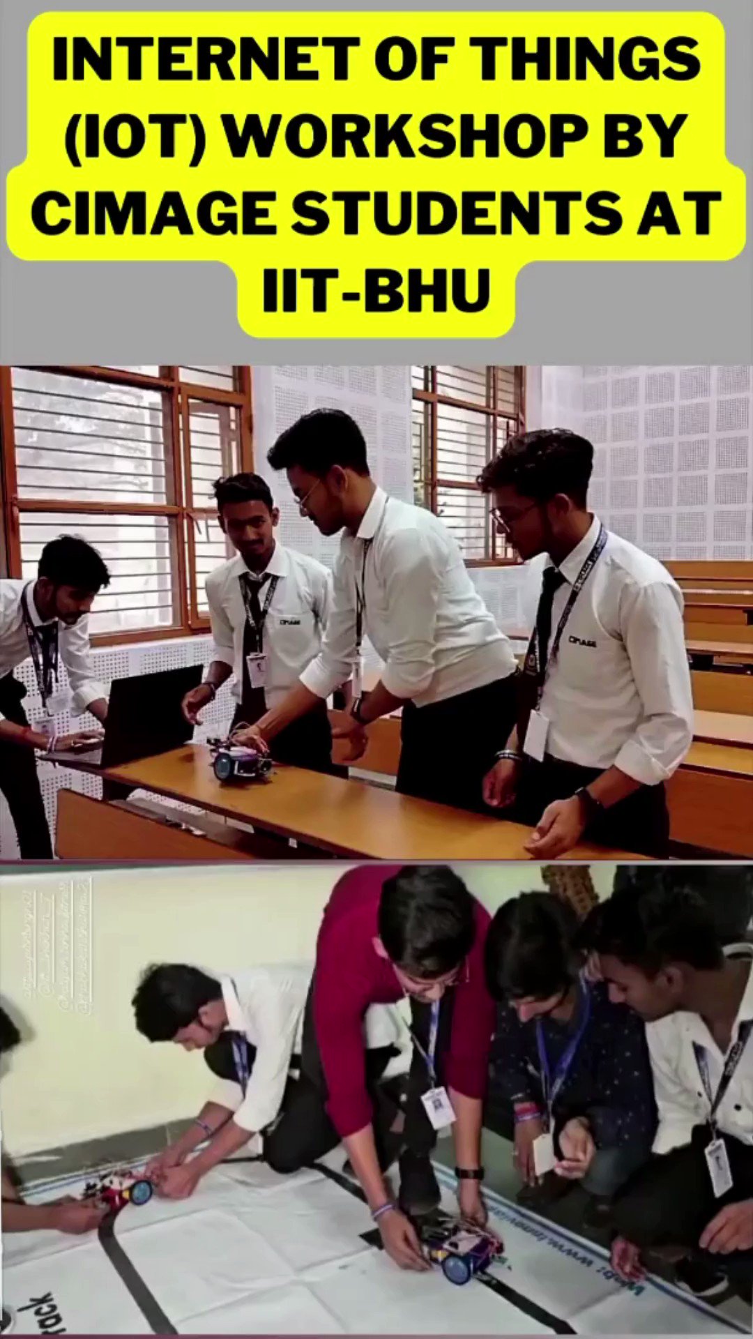 CIMAGE Group of Institutions on Twitter: "Internet of Things Workshop by CIMAGE Students @IITBHU ...