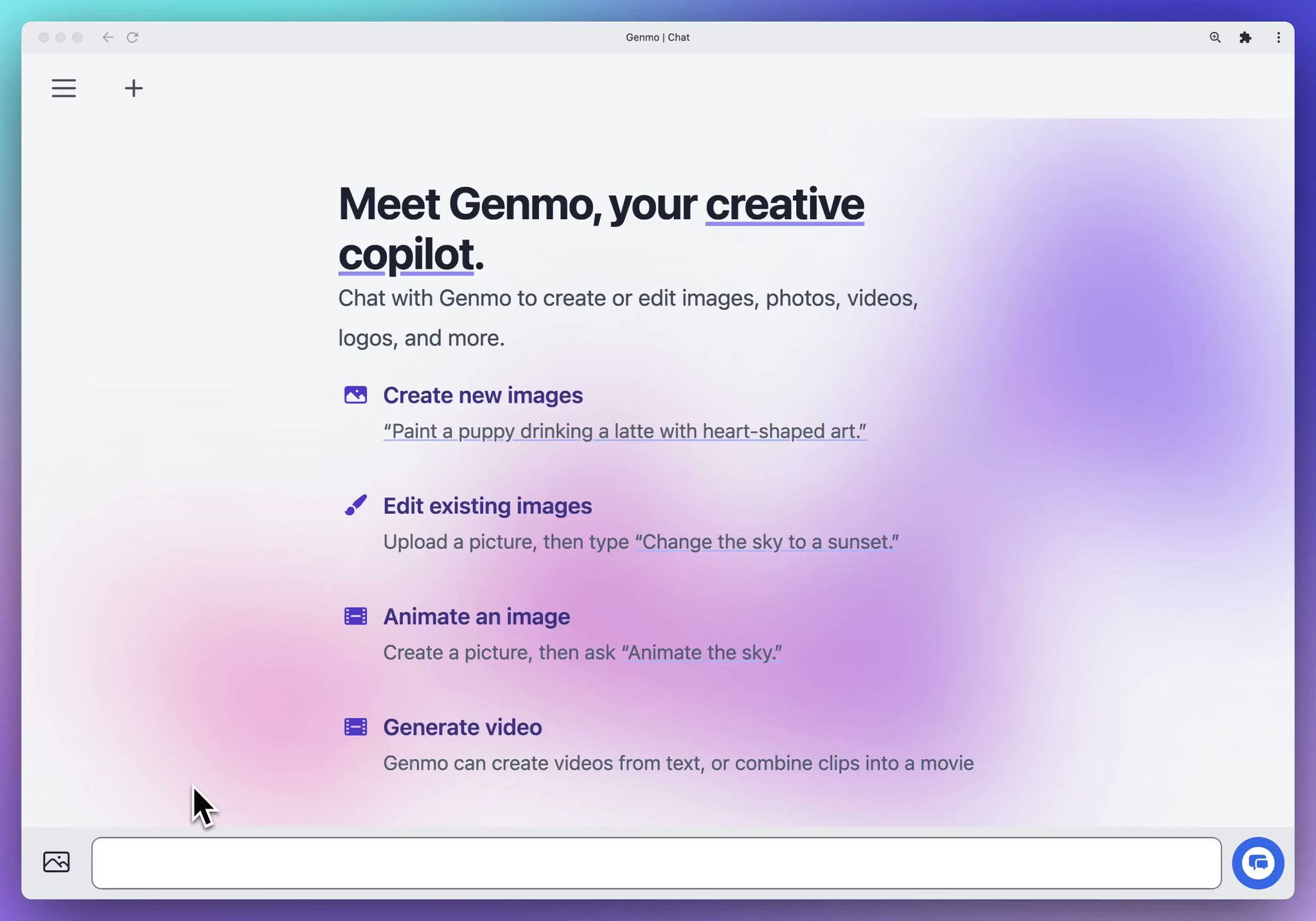 Genmo on Twitter: "Announcing Genmo Chat, a creative copilot that uses GPT-4 and a large suite ...