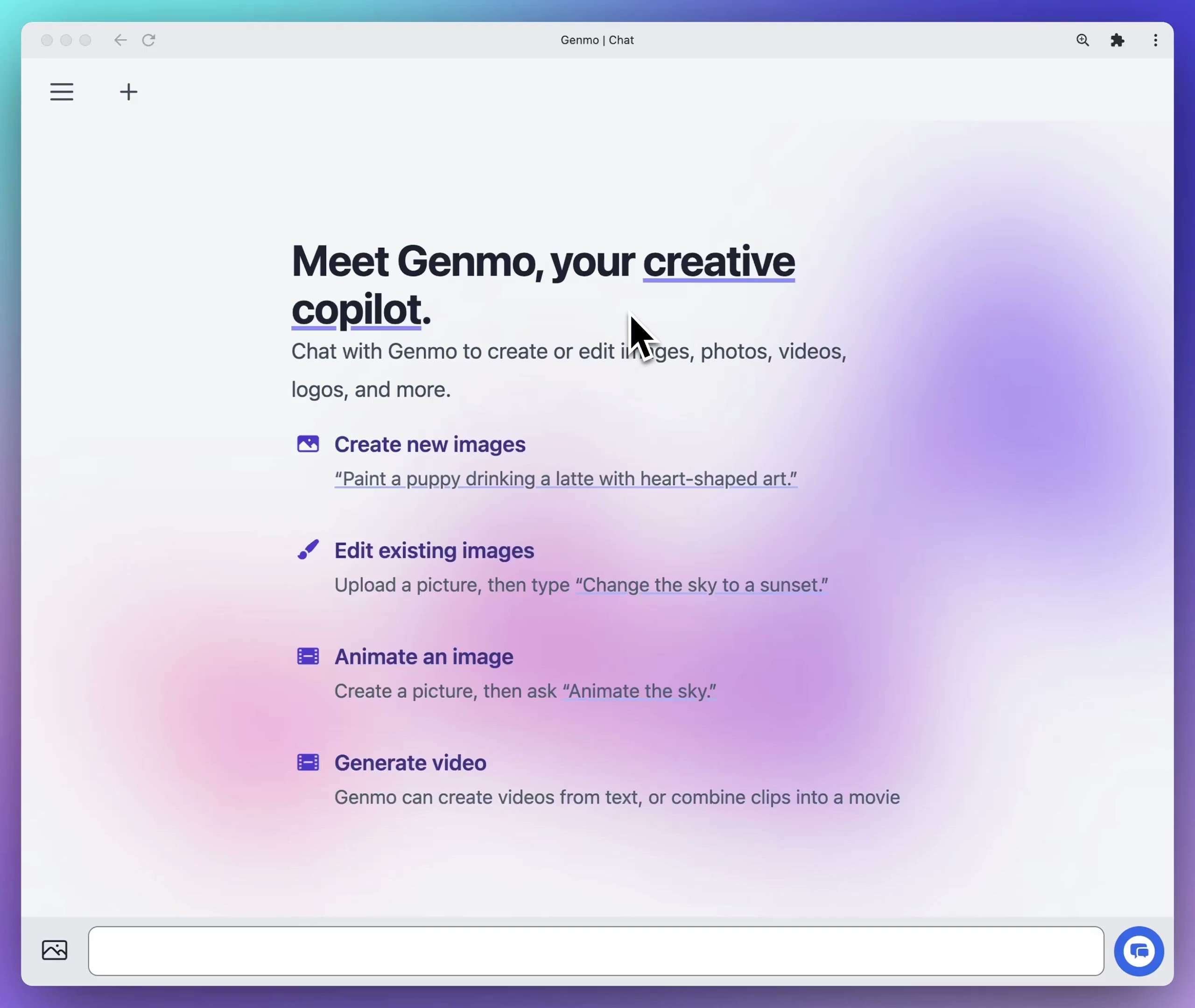 Genmo on Twitter: "Genmo Chat is a prototype of our approach to creative general intelligence ...