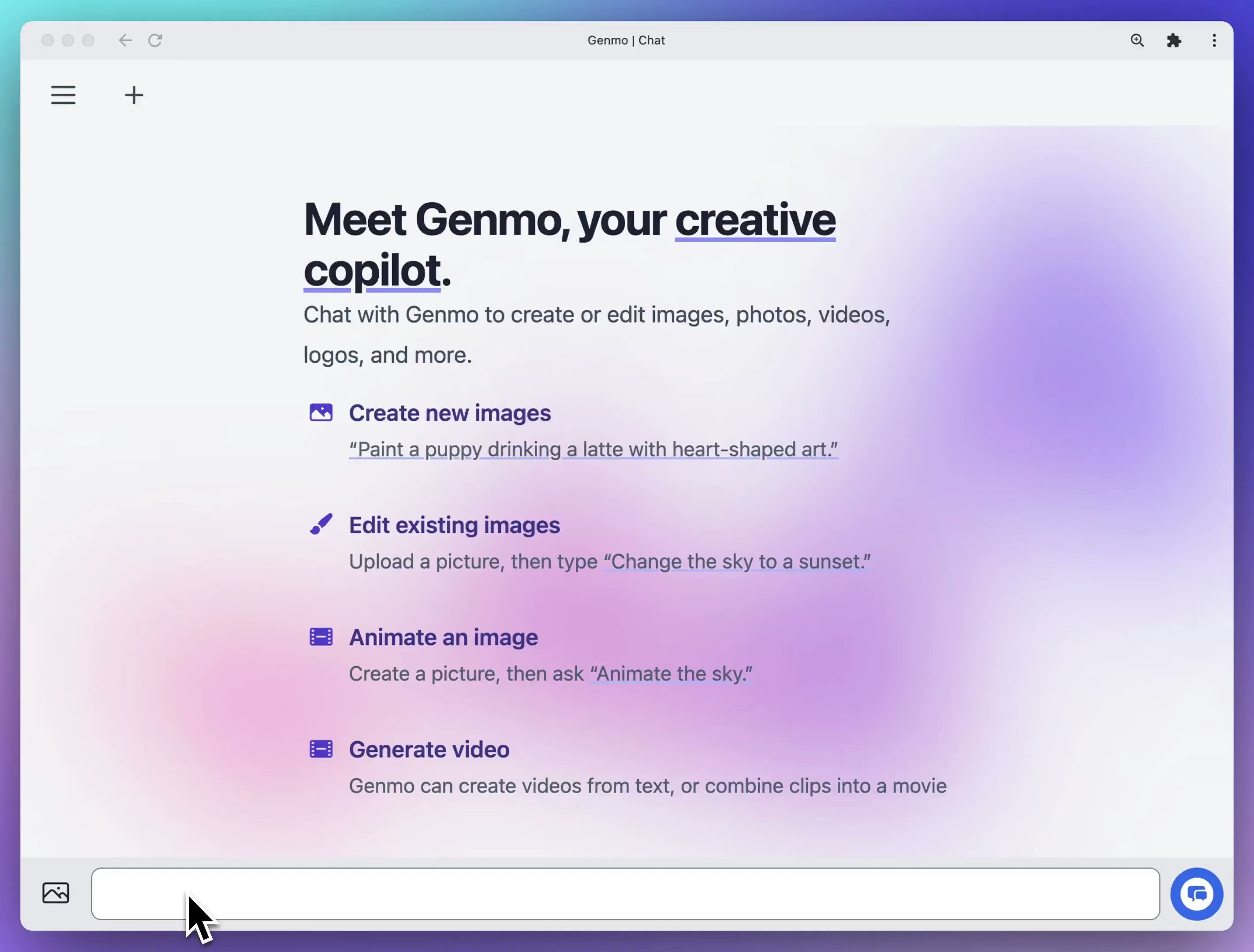 Genmo on Twitter: "Genmo Chat is a prototype of our approach to creative general intelligence ...