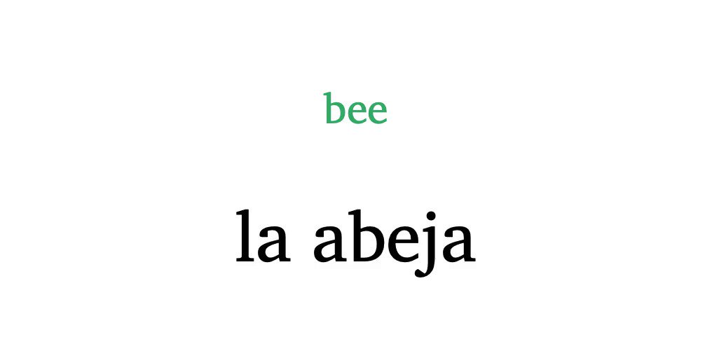 Learn Spanish Words on Twitter: "la abeja — bee #spanish #spain # ...