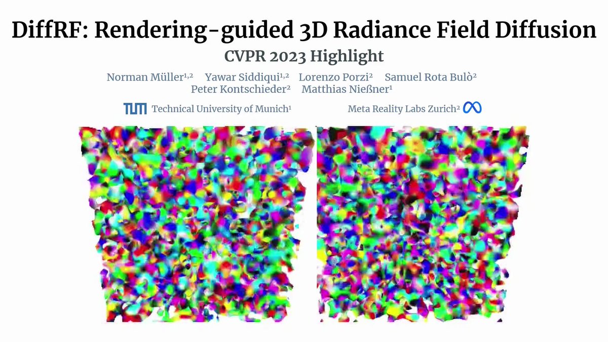 Norman Müller on Twitter: "Come and drop by our poster session to chat about 3D diffusion! We ...