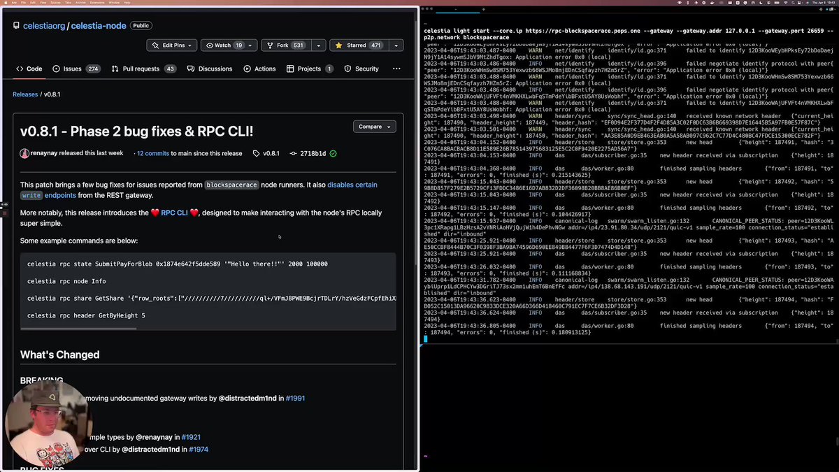 Josh Stein on Twitter: "the Celestia Node RPC CLI is live! try it out yourself by following the ...