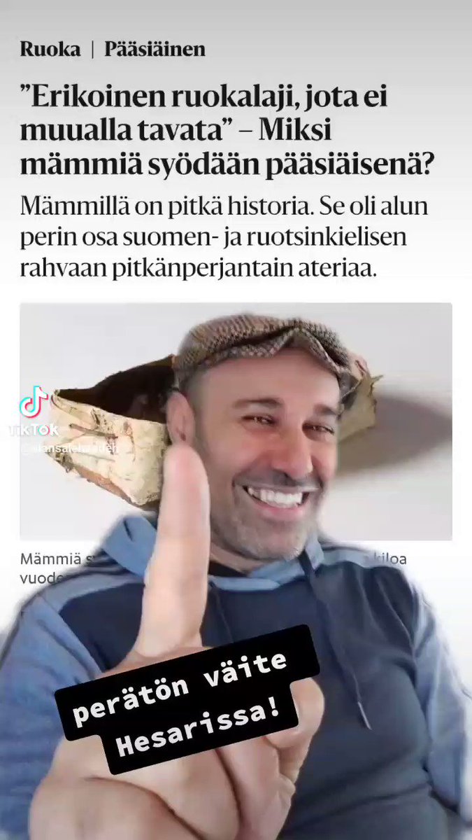 Alan Salehzadeh on Twitter: "Huh huh, onneksi luin tarkkana Hesaria 🧐 Sämänua eli mämmiä on ...