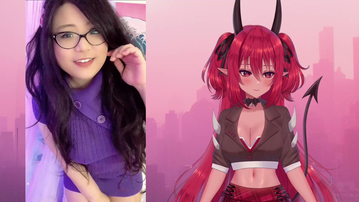 𝔖𝔦𝔫𝔫𝔞𝔪𝔬𝔫 - 🔞 on Twitter: "Here's all my sides... Vtuber VS IRL 💕"