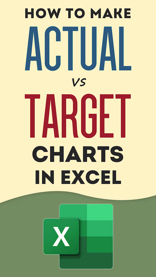 Learn Excel To Excel On Twitter Rt Exceltoexcel Actual Vs Target Charts In Excel Variance 5100