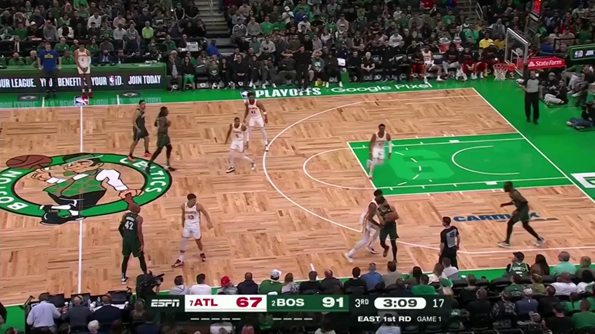Hawks at Celtics / Twitter