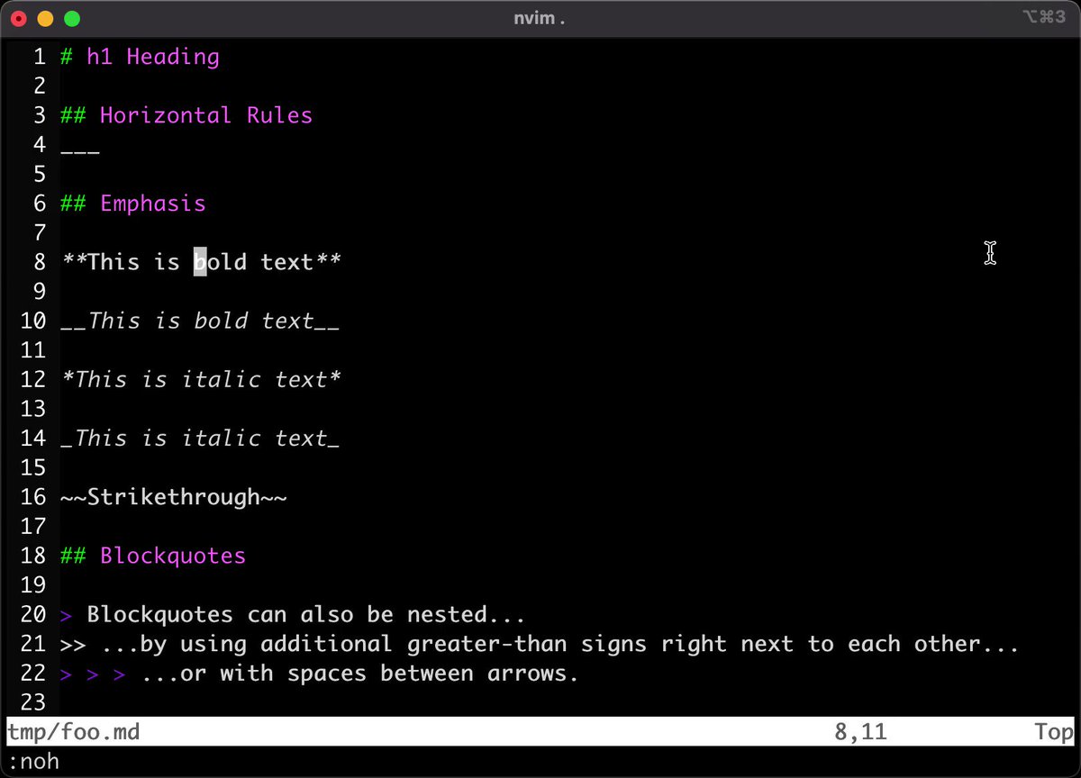 Vimtricks On Twitter Stop Mashing Keys To Clear Your Last Search Highlight Use Noh Instead