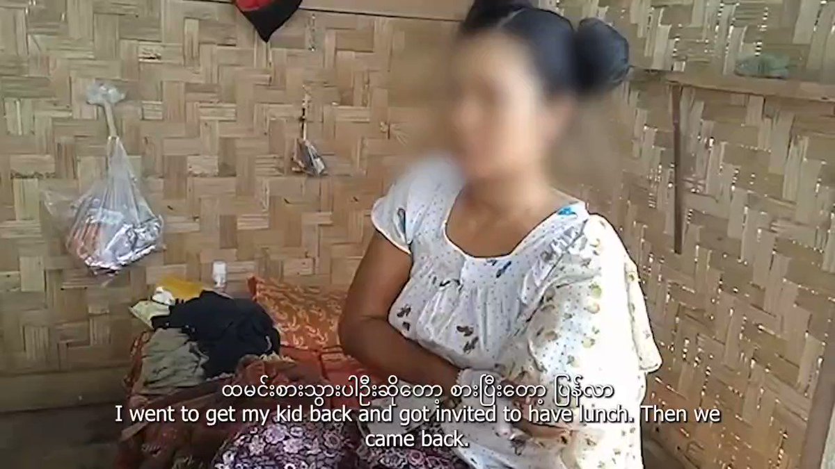 Aung Myo Min on Twitter: "Interview with a pregnant woman, survival of air strike in Kanbalu. # ...
