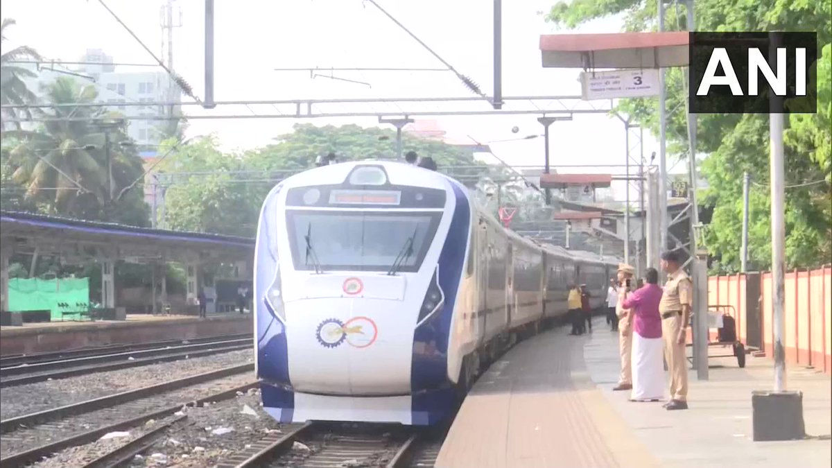 ANI on Twitter: "#WATCH | Trial run of Vande Bharat train, first for Kerala is underway. The ...