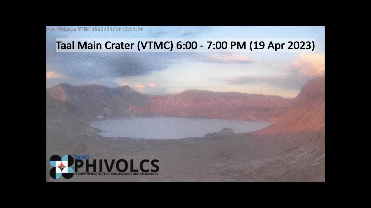 PHIVOLCS-DOST on Twitter: "ATM: 5-min snapshots of Taal Main Crater taken by the VTMC (Main ...