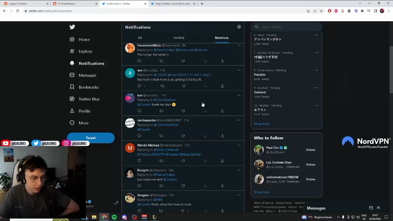 bb 🌴 on Twitter: "caedrel's reaction to oner's body profile caedrel: dude the amount of ppl that ...