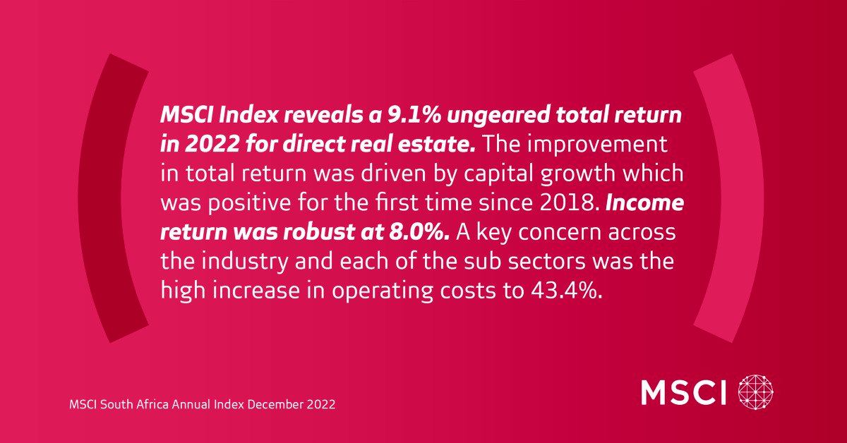 Absa Corporate and Investment Banking on Twitter: "The MSCI index showed that in the year ended ...
