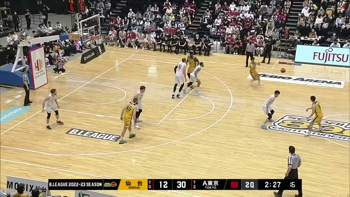 仙台89ERS on Twitter: "第34節 GAME2 vsA東京@ゼビオ おかげさまで、設立30周年プロジェクトウサミデー 前半終了 仙台 18-35 A東京 1Q 6-19 2Q ...