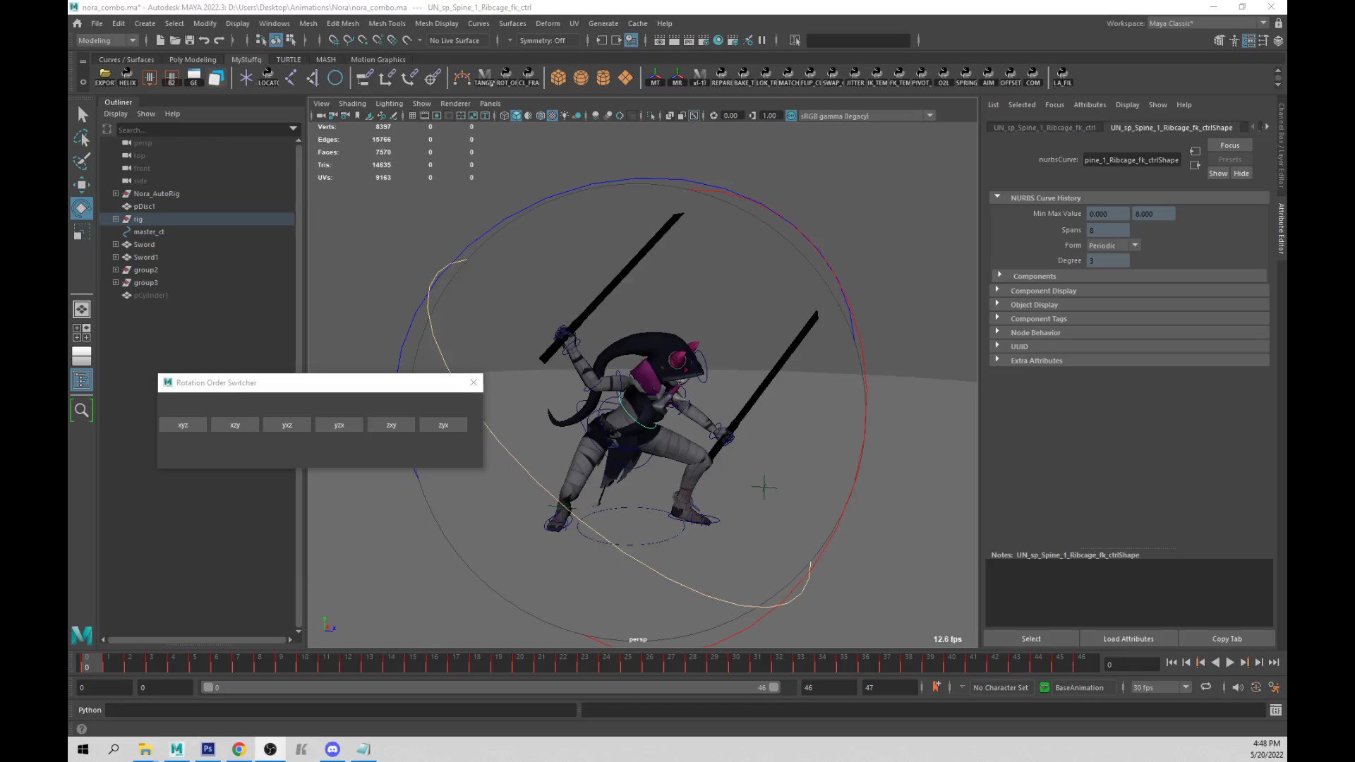 Martin on Twitter: "Here is a tool to change Rotation Orders quickly while preserving existing ...