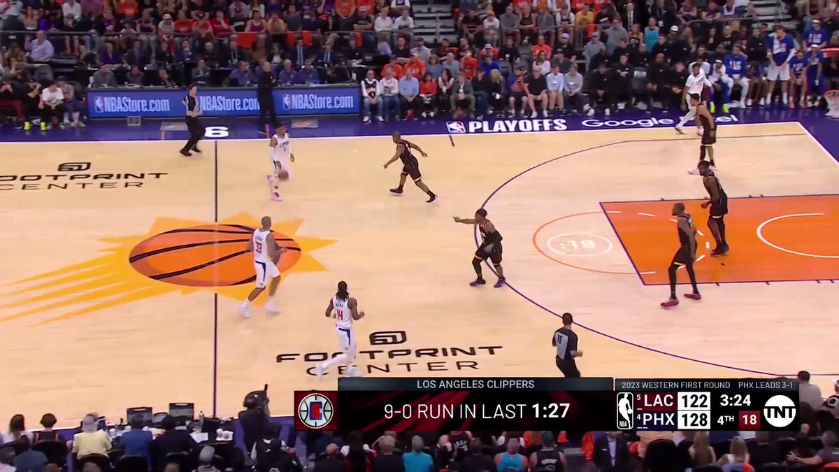 NBA on Twitter: "BATUM FOR THREE. 12-0 CLIPPERS RUN. 4 POINT GAME ON TNT 🍿"