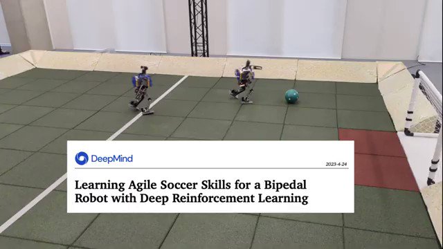 Aran Komatsuzaki on Twitter: "Learning Agile Soccer Skills for a Bipedal Robot with Deep ...
