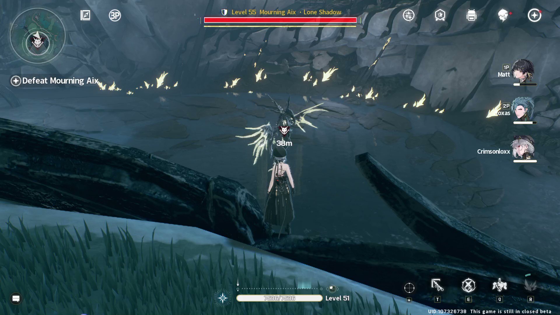 Phantomloxx on Twitter: "Wuthering Waves Mourning Aix Boss fight Co-Op with @Seraph_Matt @Rox ...