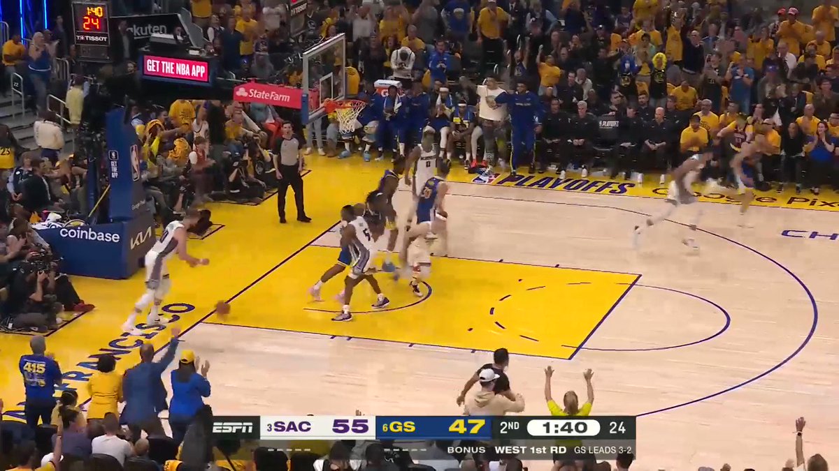 NBA on Twitter: "Incredible maneuvering by Fox... SAC leads on ESPN | GSW lead series 3-2 # ...