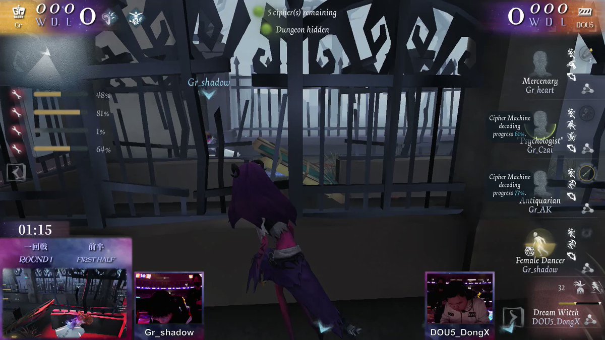 【公式】IdentityⅤ第五人格eスポーツ事務所 on Twitter: "#COAVIワールド決勝 トーナメント戦Day3 Gr vs DOU5 ハイライトはこちら！ アーカイブ ...