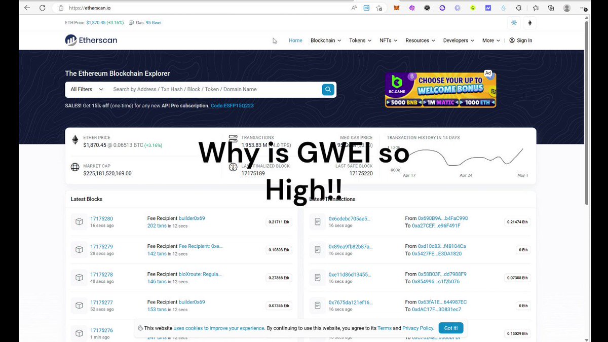 BaLLer KyoTTTe on Twitter: "Here's how to find what is causing the high GWEI in Ethereum #Web3"