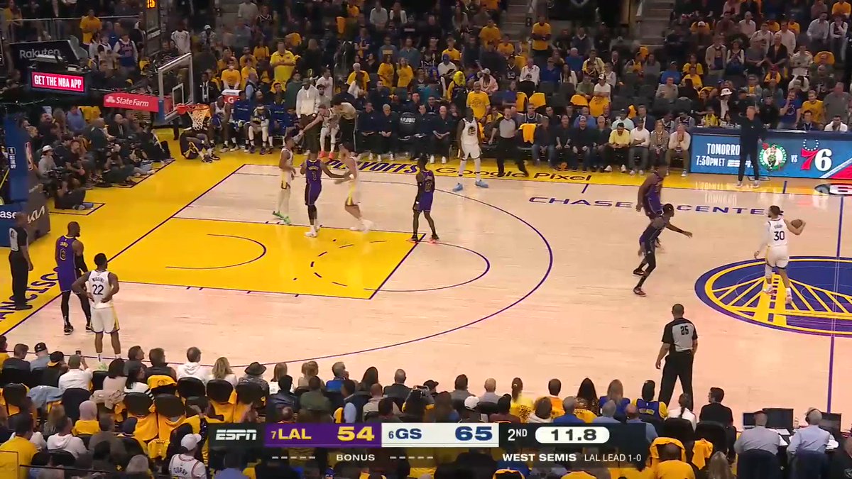 NBA on Twitter: "STEPH DRAY HALFTIME ON ESPN GSW: 67 LAL: 56"