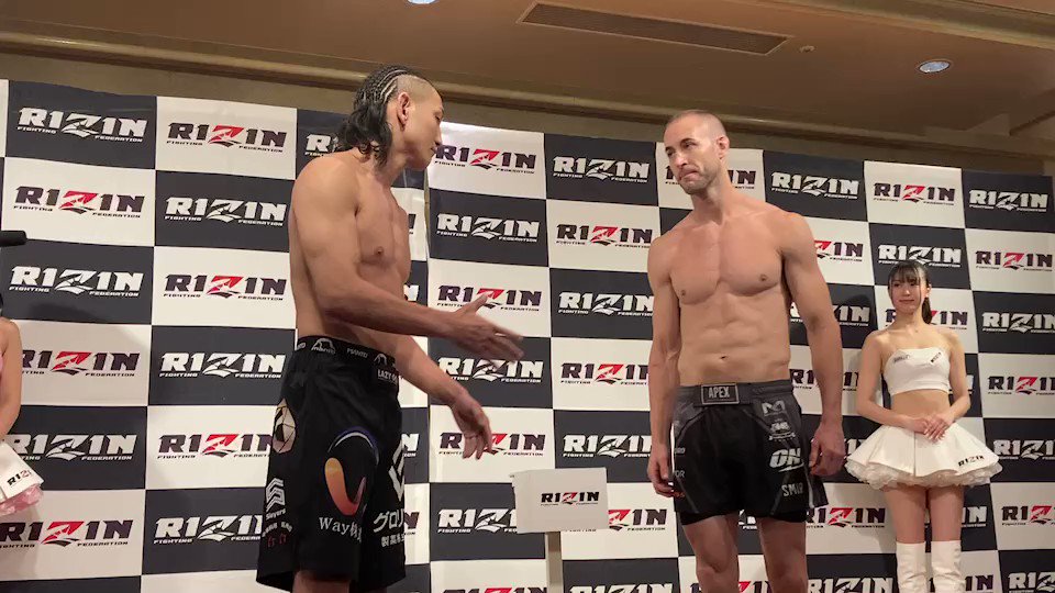 RIZIN FF OFFICIAL on Twitter: "#RIZIN42 有明アリーナ 📣計量結果💥 ⚔️第6試合⚔️ RIZIN MMAルール 66.0kg 🟥佐々木憂流迦【65 ...