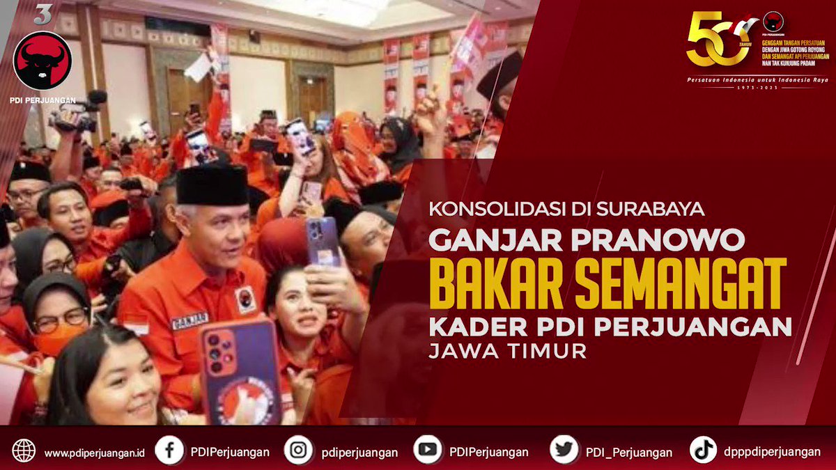 PDI Perjuangan on Twitter: "Ribuan kader PDI Perjuangan Jawa Timur tumpah ruah menyambut ...