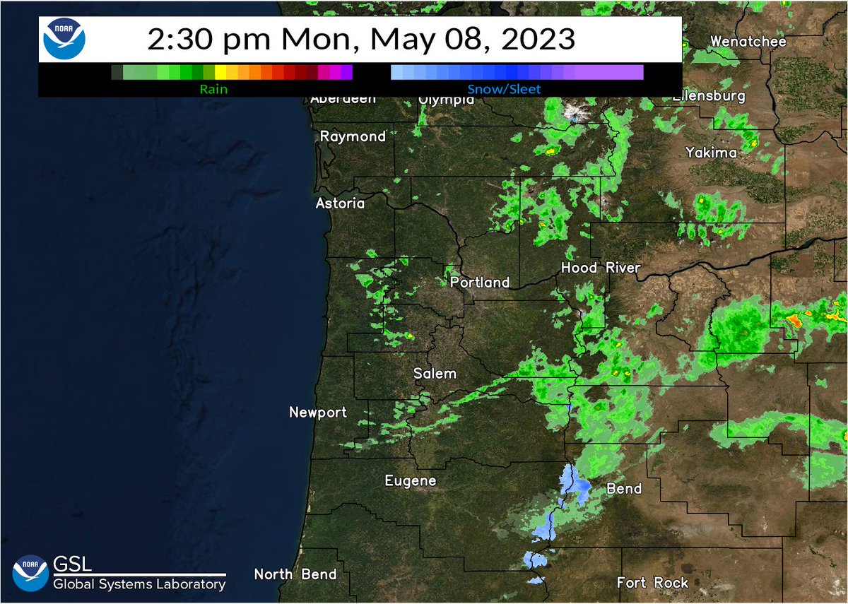 NWS Portland on Twitter: "📡3:25 pm radar check: Stronger showers & thunderstorms are beginning ...