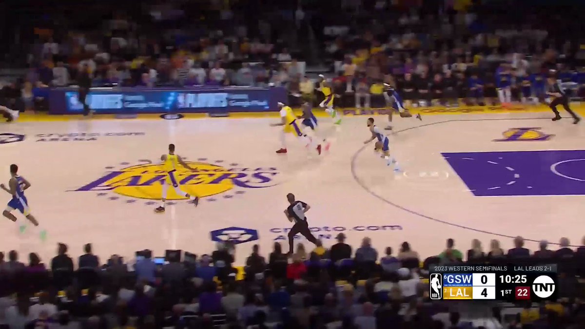 NBA on Twitter: "Curry hits the pull-up three 💦 GSW/LAL Game 4 underway on TNT!"