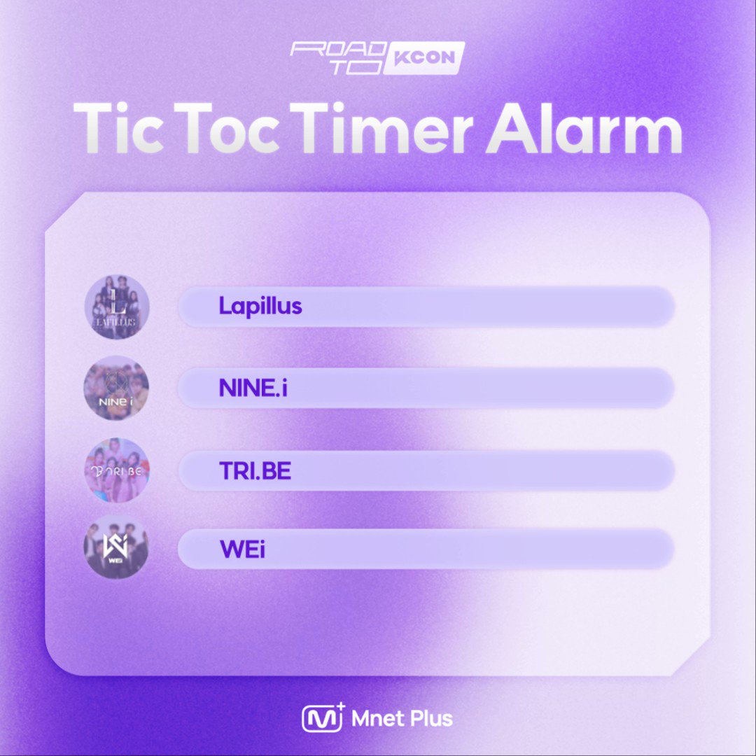 Mnet Plus 엠넷플러스 on Twitter: "[#ROAD_TO_KCON] Tic Toc Timer Alarm⏰ Only ...