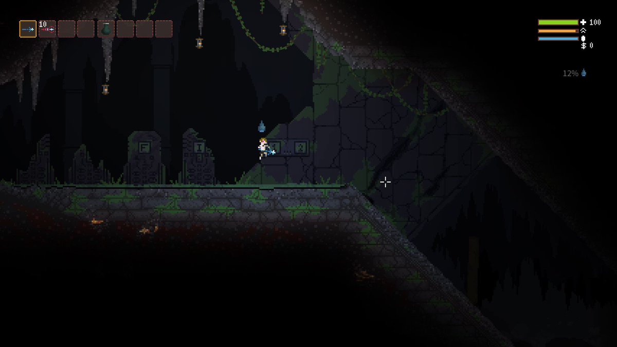 うすげ on Twitter: "noitaのスキンmod（残機無限ちゃん）を作ってて、歩き（前進まで完成）、浮遊（上昇と降下）、着地モーションまでできた"