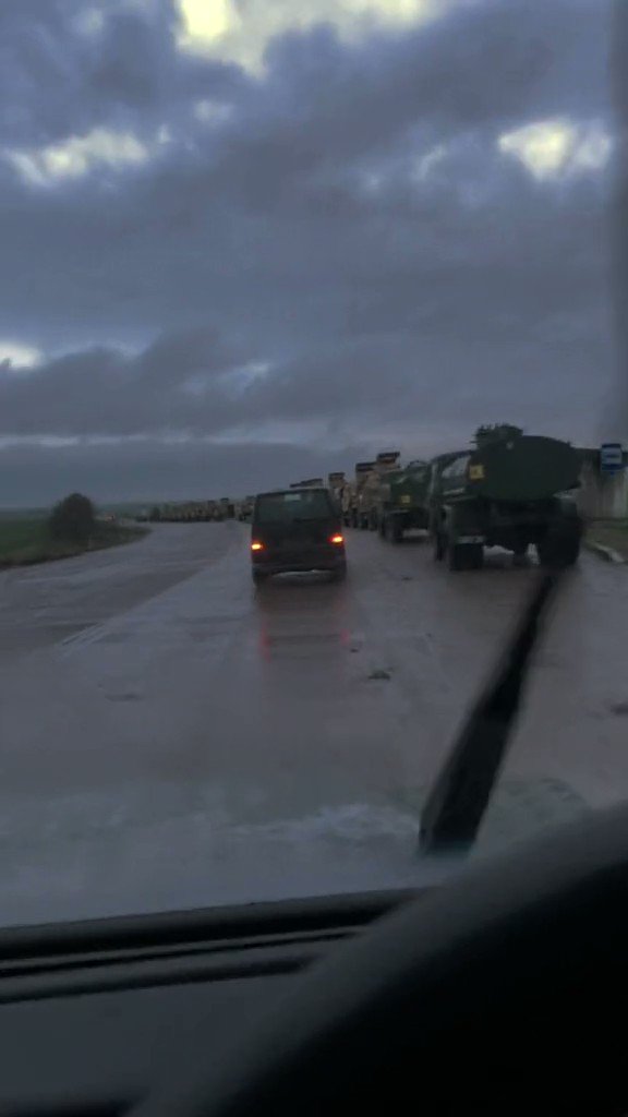 AlexRaptor on Twitter: "😍 A large column of Ukrainian armored vehicles Oshkosh M-ATV of American ...