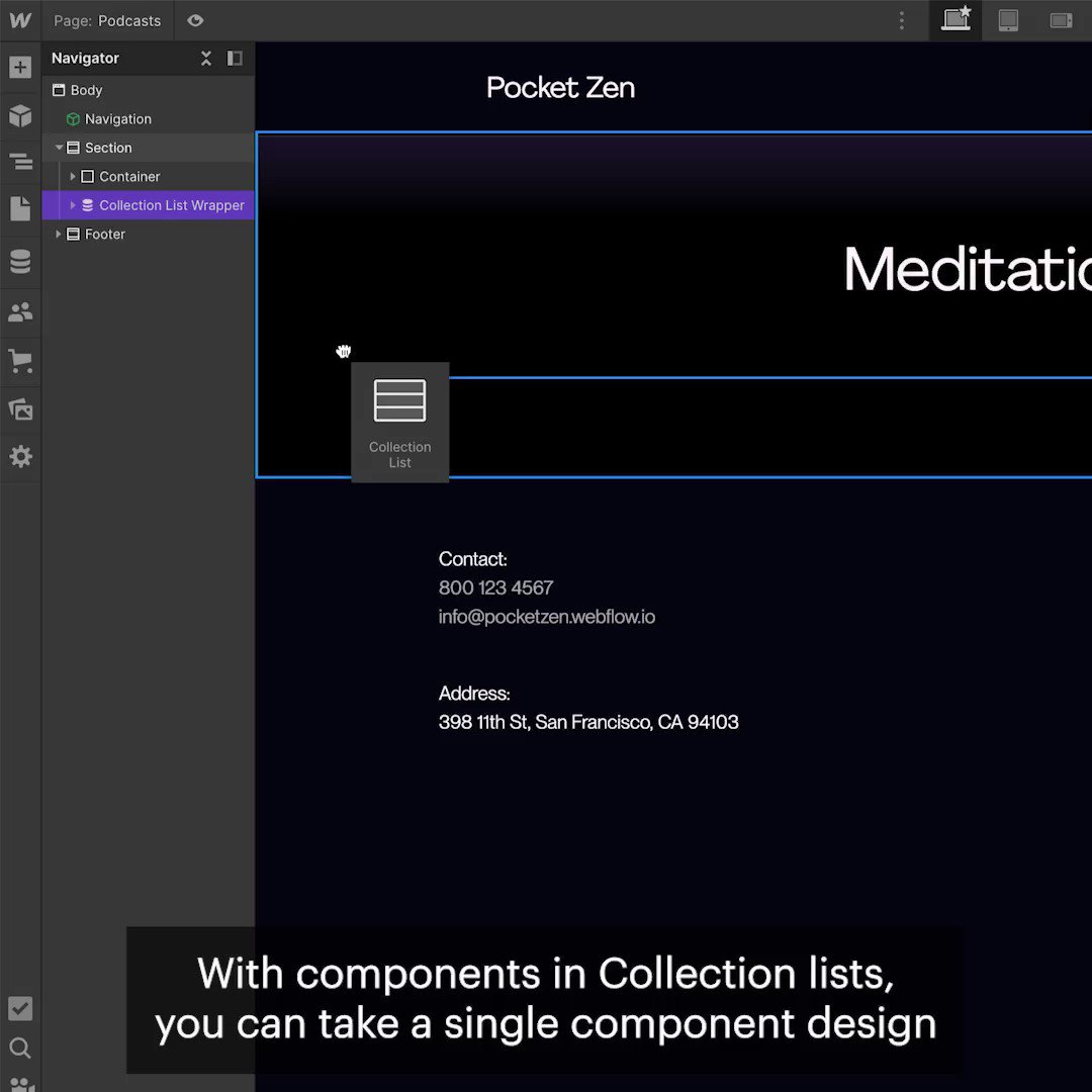 Webflow On Twitter Let Your Components Build Themselves Learn How To Add Or Create A Component 