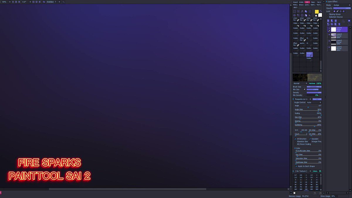 💉- RAIKAIRAN -💉- 👁️👅👁️ on Twitter: "RT @RaykayraArt: - Glowing Firespark Brushes in Painttool ...