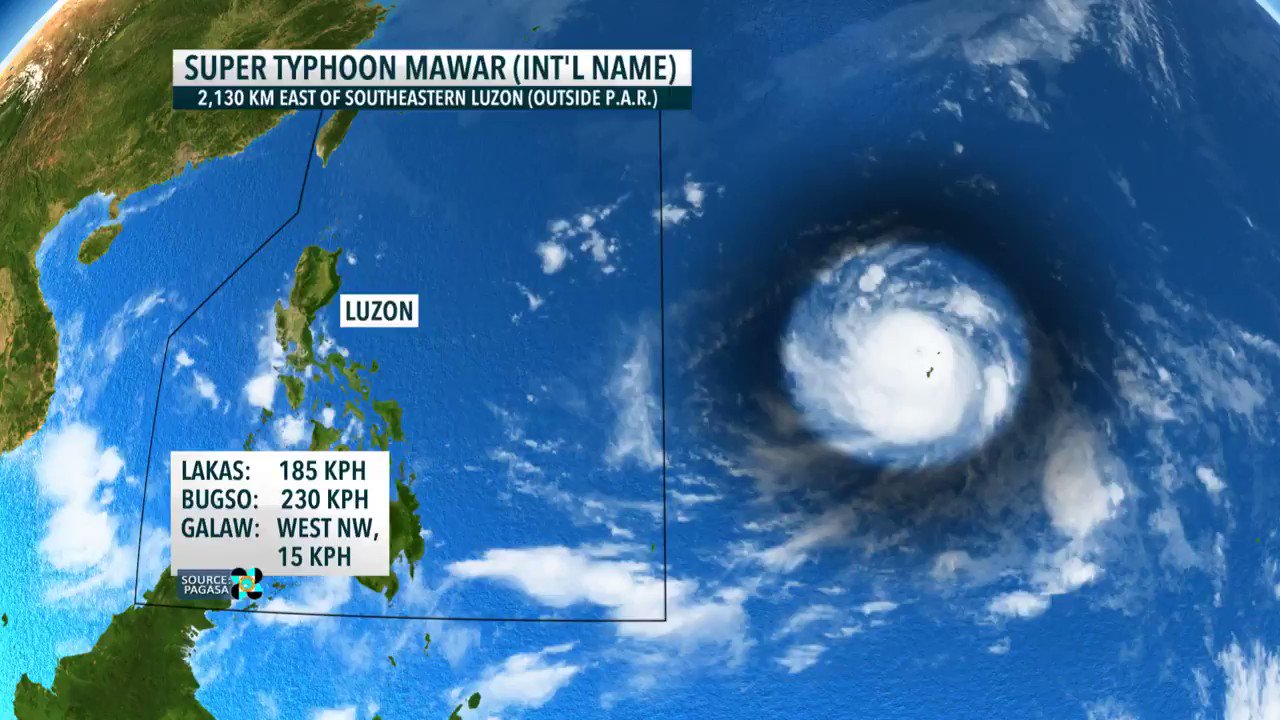 GMA Integrated News Weather Center on Twitter: "Bagyong "Mawar", lumakas muli bilang super ...