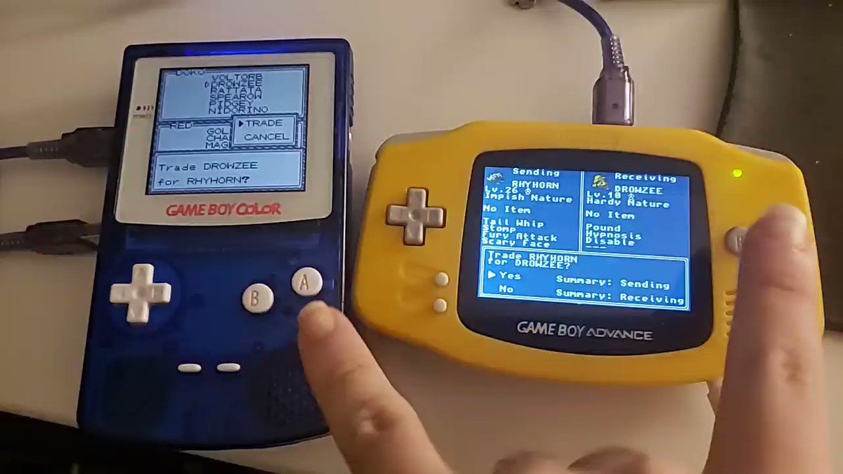 Moron Mountain on Twitter: "RT @DokoroNuki: Trading between Gen 1 / 2 Pokemon and Gen 3! This ...