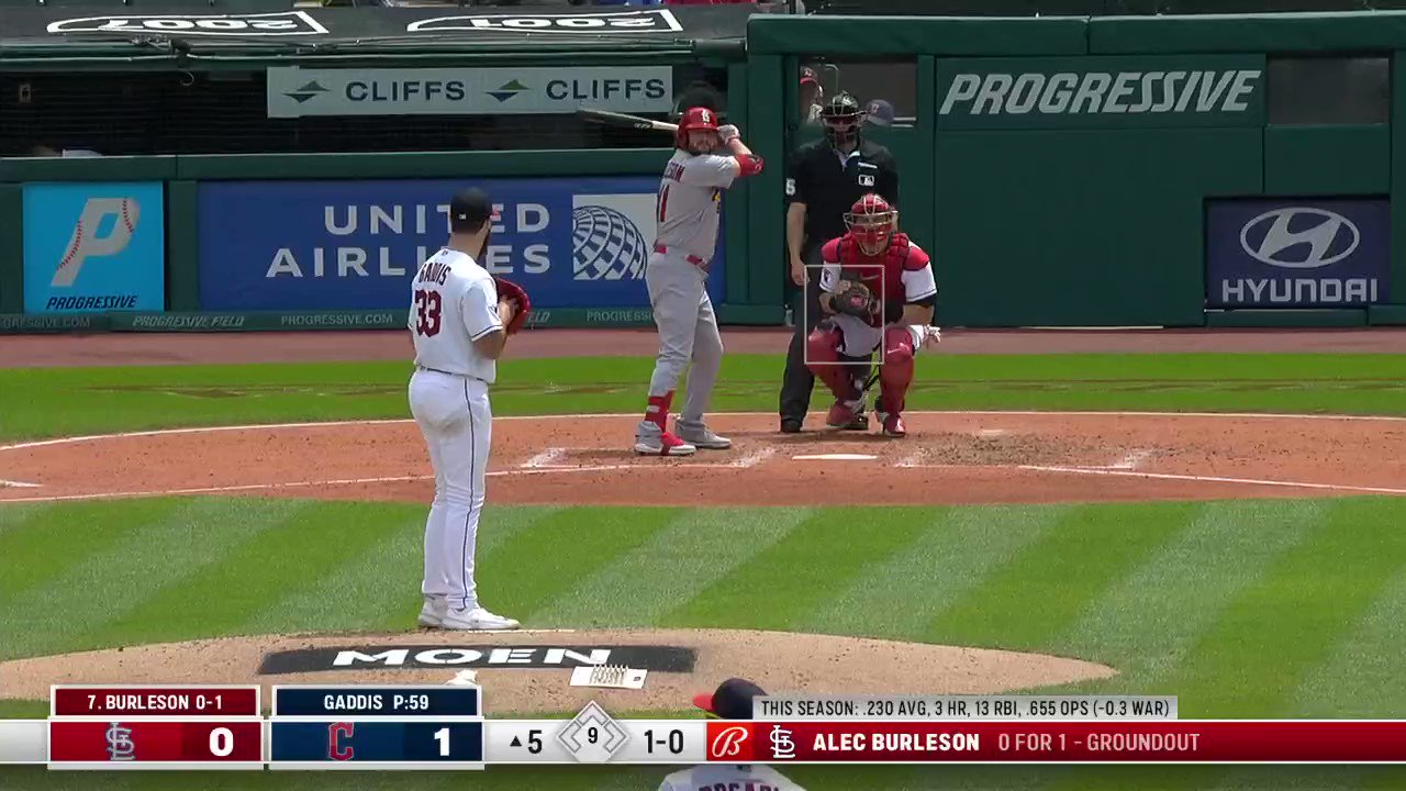 Cardinals at Guardians / Twitter