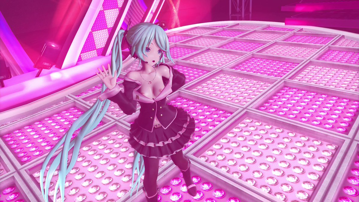 かずにし@チラリ系MMD on Twitter: "youtube版のつもりで作ってるけど… ちょっと見え過ぎ？ あと後ろも、光ればいいってもんじゃないねw 目が疲れそう。"