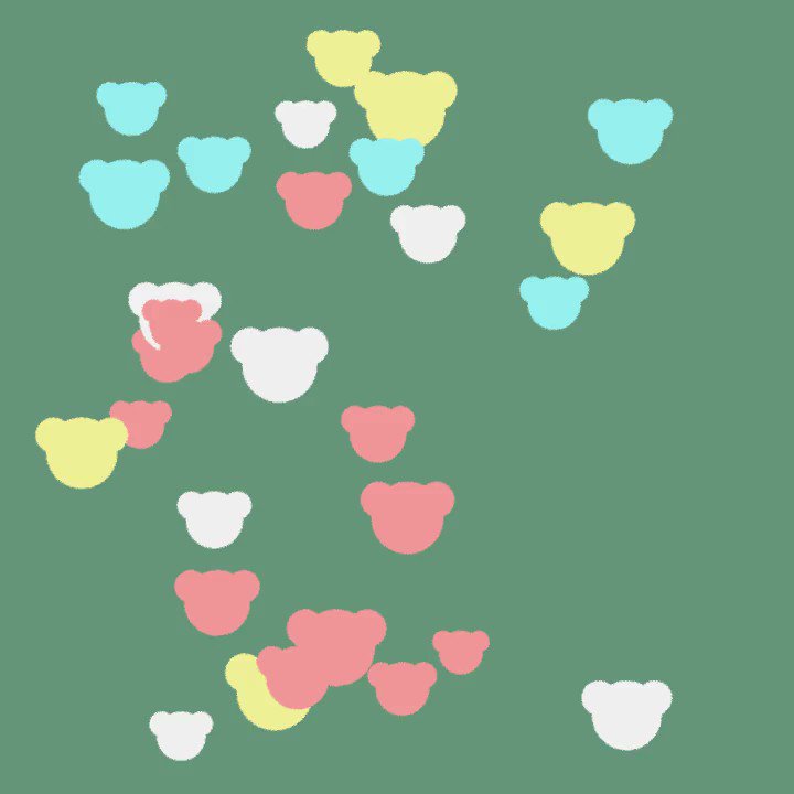 HosodaMath on Twitter: "Day8 かわいいコード #creativecoding #generativeart #Processing #minacoding ...