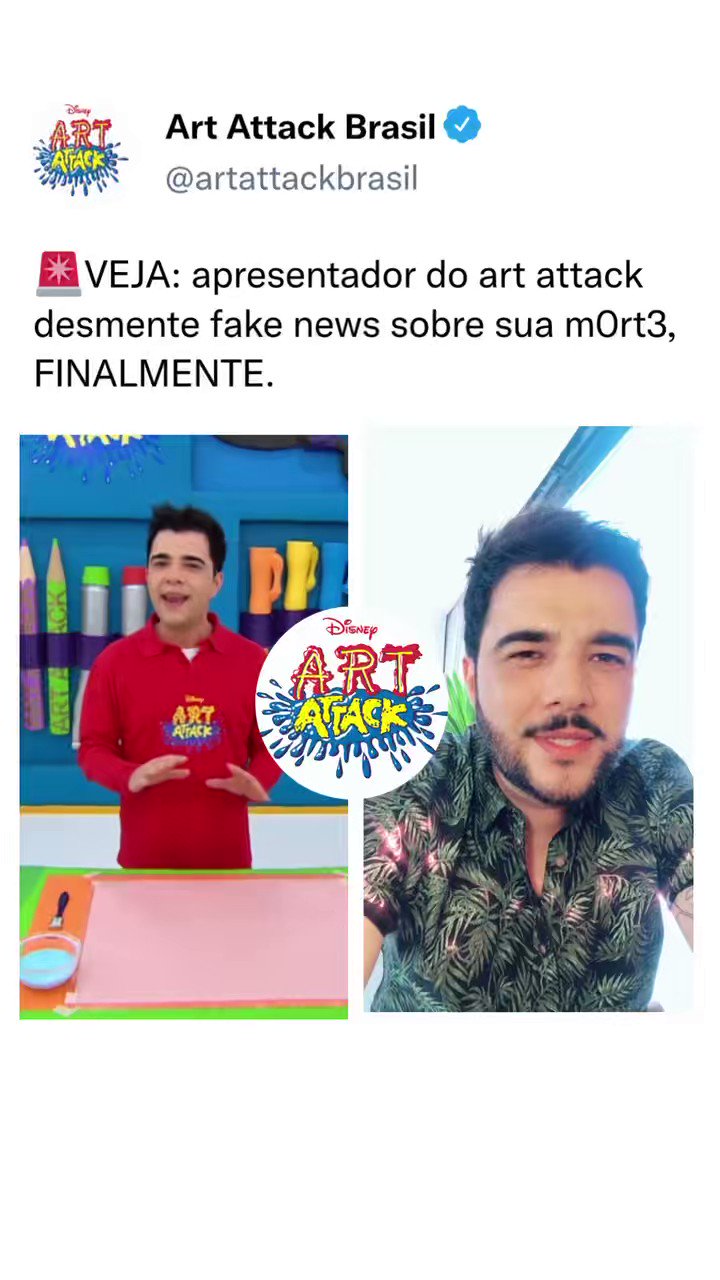 Art Attack Brasil on Twitter: "parem de compartilhar fake news, o apresentador do art attack não ...